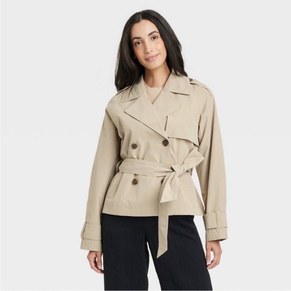 a new day | Jackets & Coats | A New Day Light Tan Belted Trench Coat ...